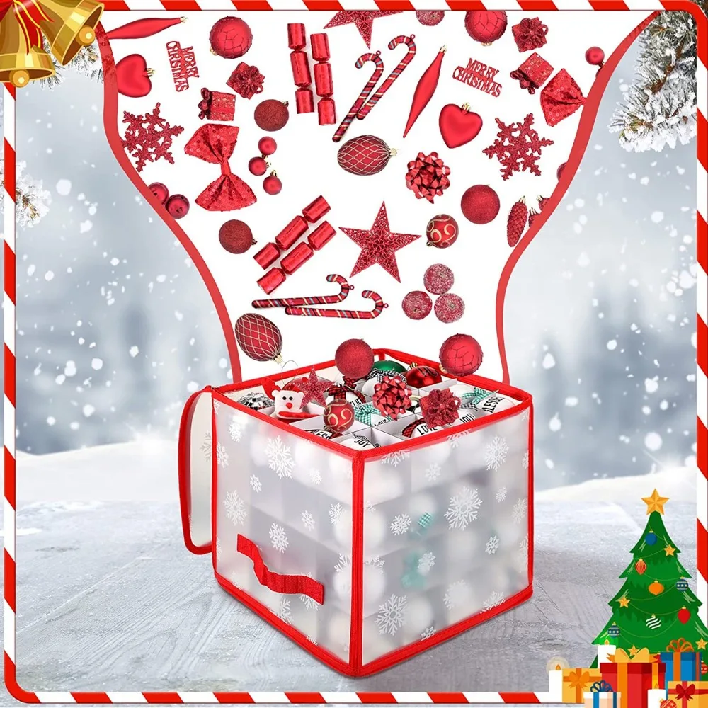 Red-PP-Sorting-Durable-Large-Capacity-With-Lid-Storage-Box-Christmas ...