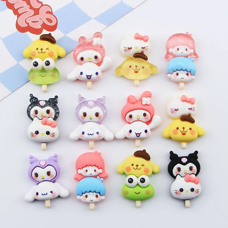 5pcs-cute-sanrio-candy-cartoon-resin-flatback-diy-kawaii-resin ...