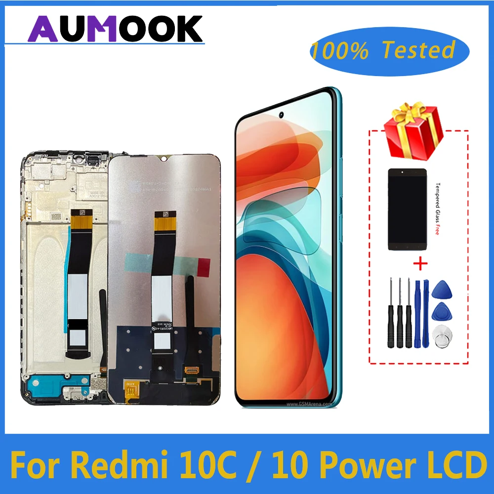 Original 6.71'' For Redmi 10c / 10 Power Display Screen With Frame ...