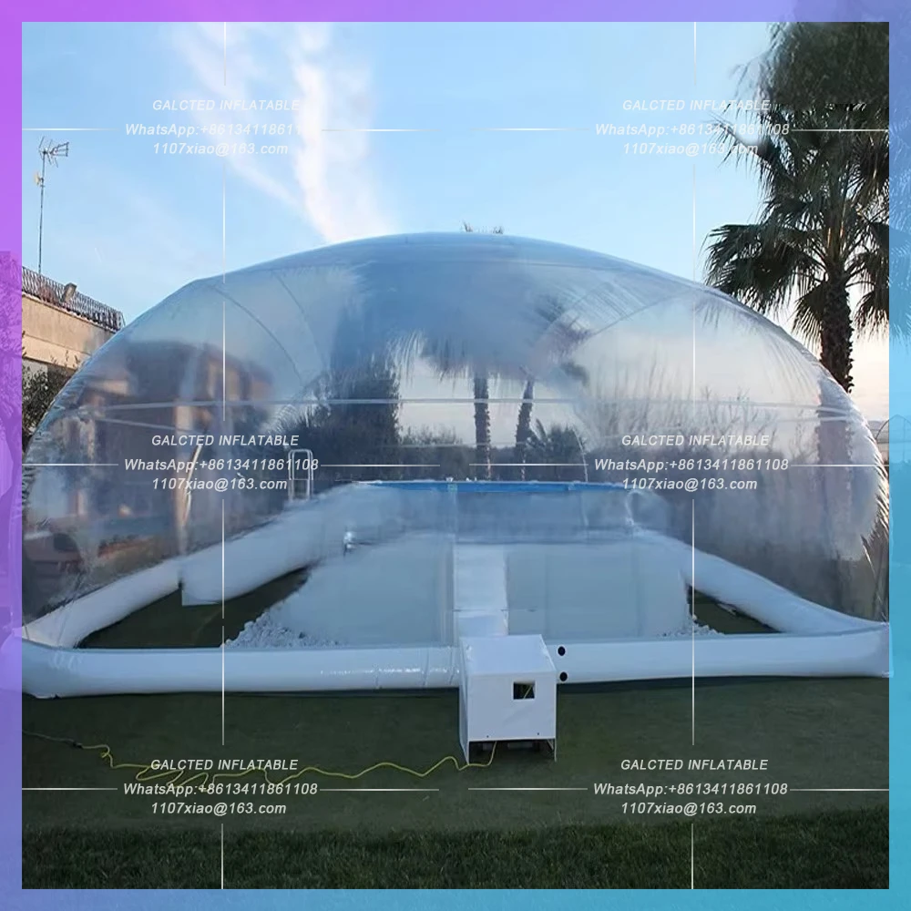 Pool Cover Tents Outdoor Complete Transparent Large Inflatable Pool ...