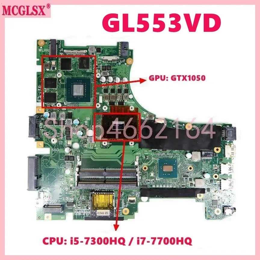 GL553VD-i5-i7-7th-Gen-CPU-GTX1050-GPU-Mainboard-For-Asus-GL553VD ...