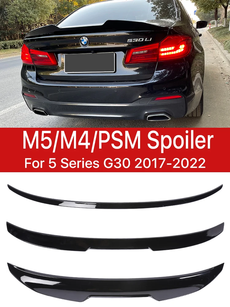 Gloss Black Rear Bumper Trunk Lip M5 Roof Wing Psm M4 Style Boot ...