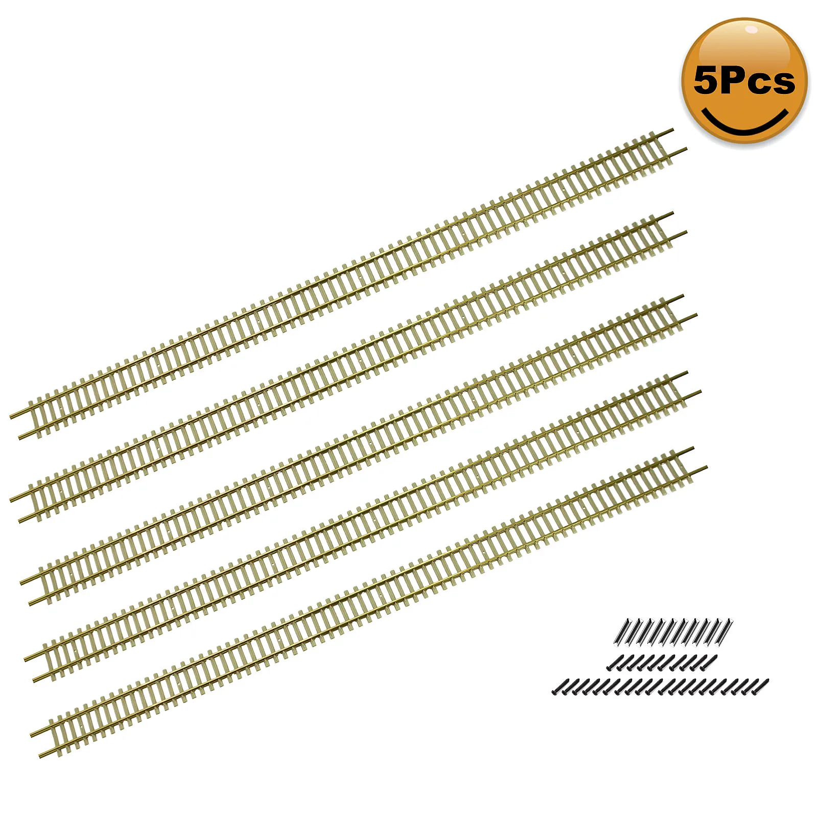 5pcs-Model-Railway-HO-Scale-1-87-Tracks-Flexible-Rail-46cm-with-Rail ...