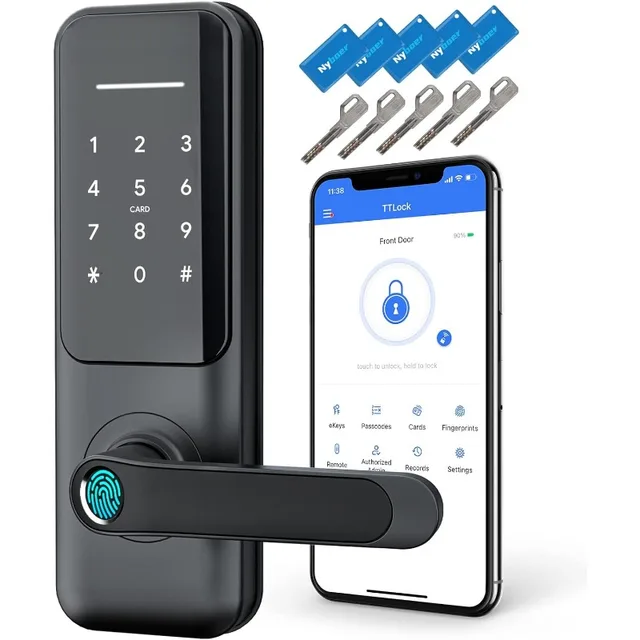 Keyless Fingerprint Smart Door Lock and Handle – Keypad Entry ...