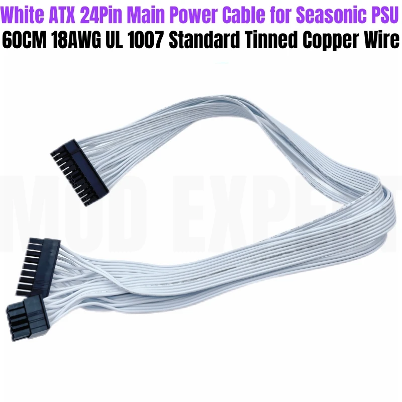 White-18-10Pin-to-24Pin-ATX-Motherboard-Power-Cable-for-Seasonic-PRIME ...