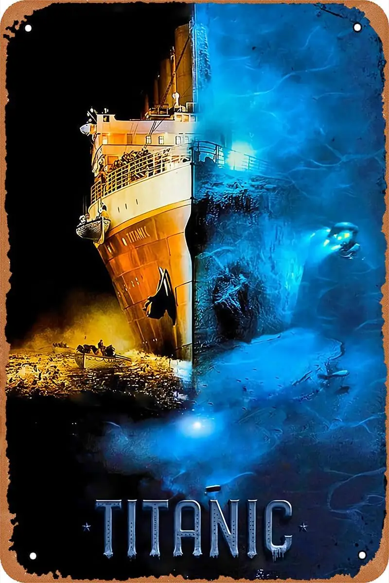 Titanic Font Style: How This Vintage Metal Sign Brings Movie Magic to ...