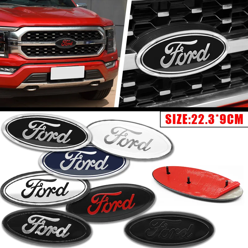 Car Front Head Hood Bonnet Logo Rear Trunk Badge Sticker For Ford ...