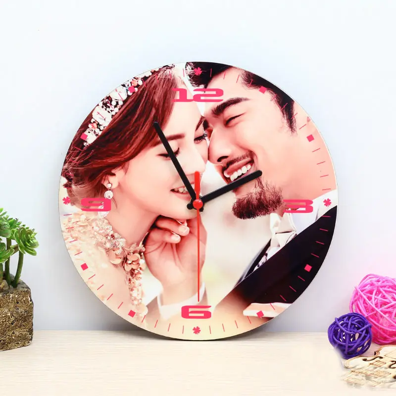 Mdf Wooden Wall Clock 10 Inch Sublimation Blank Wall Clock Retro ...