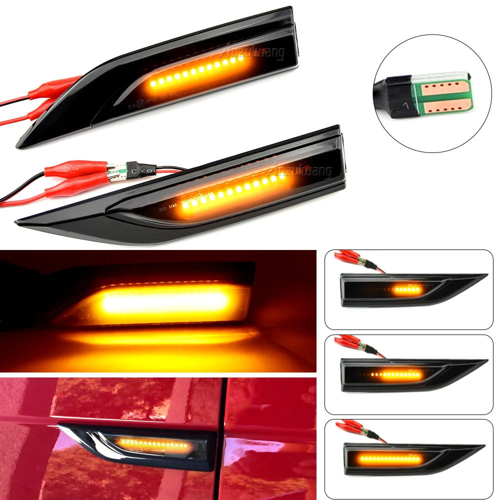 2PCS-Dynamic-Blinker-Indicator-Side-Marker-Turn-Signal-Light-for-VW ...