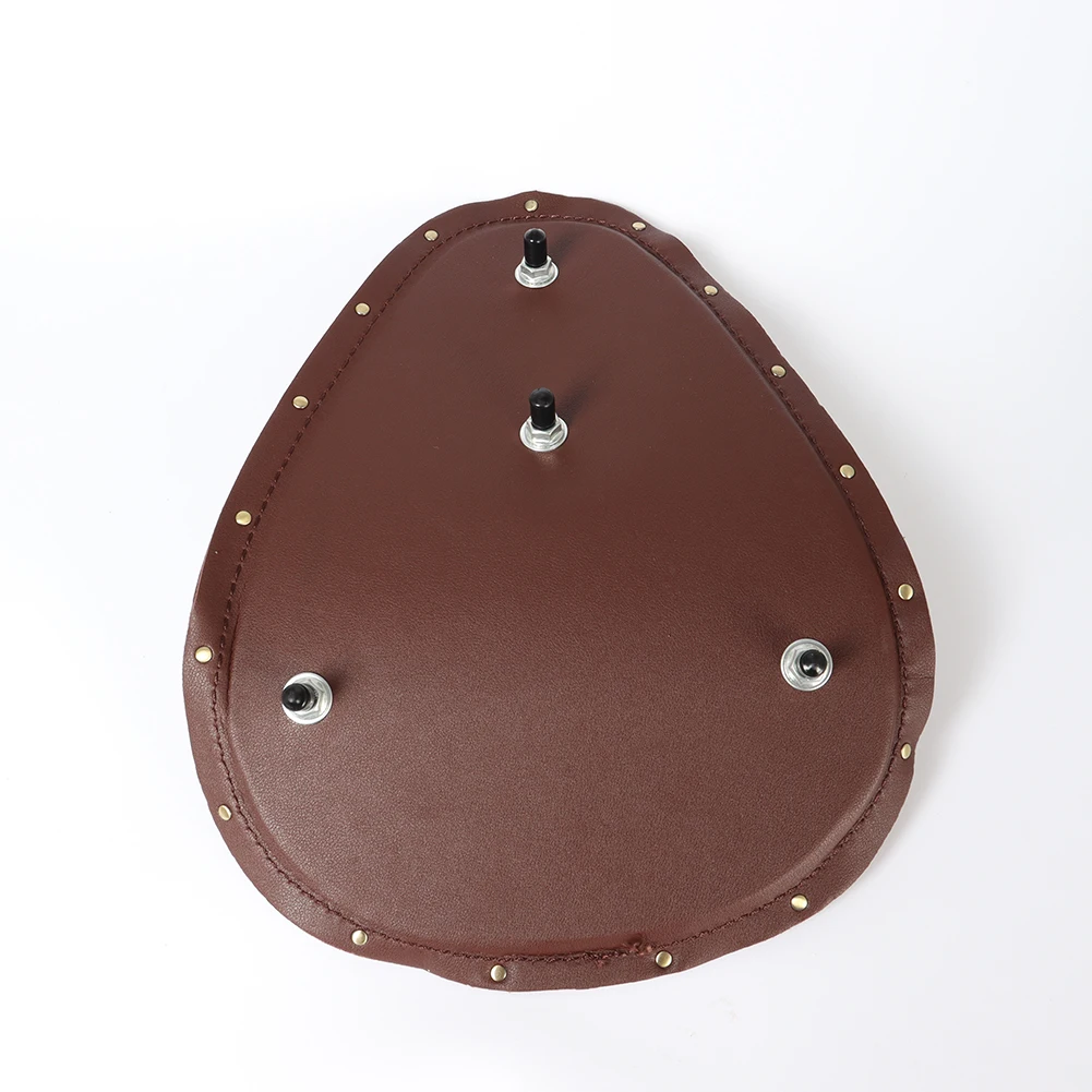 Brown Motorcycle Spring Solo Seat Saddle With Base And Nail For ...