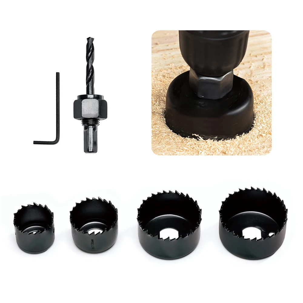 Hole Saw Set,Metal Core,6PCS Saw Cup Wood Crown, Drill Bit For Wood ...
