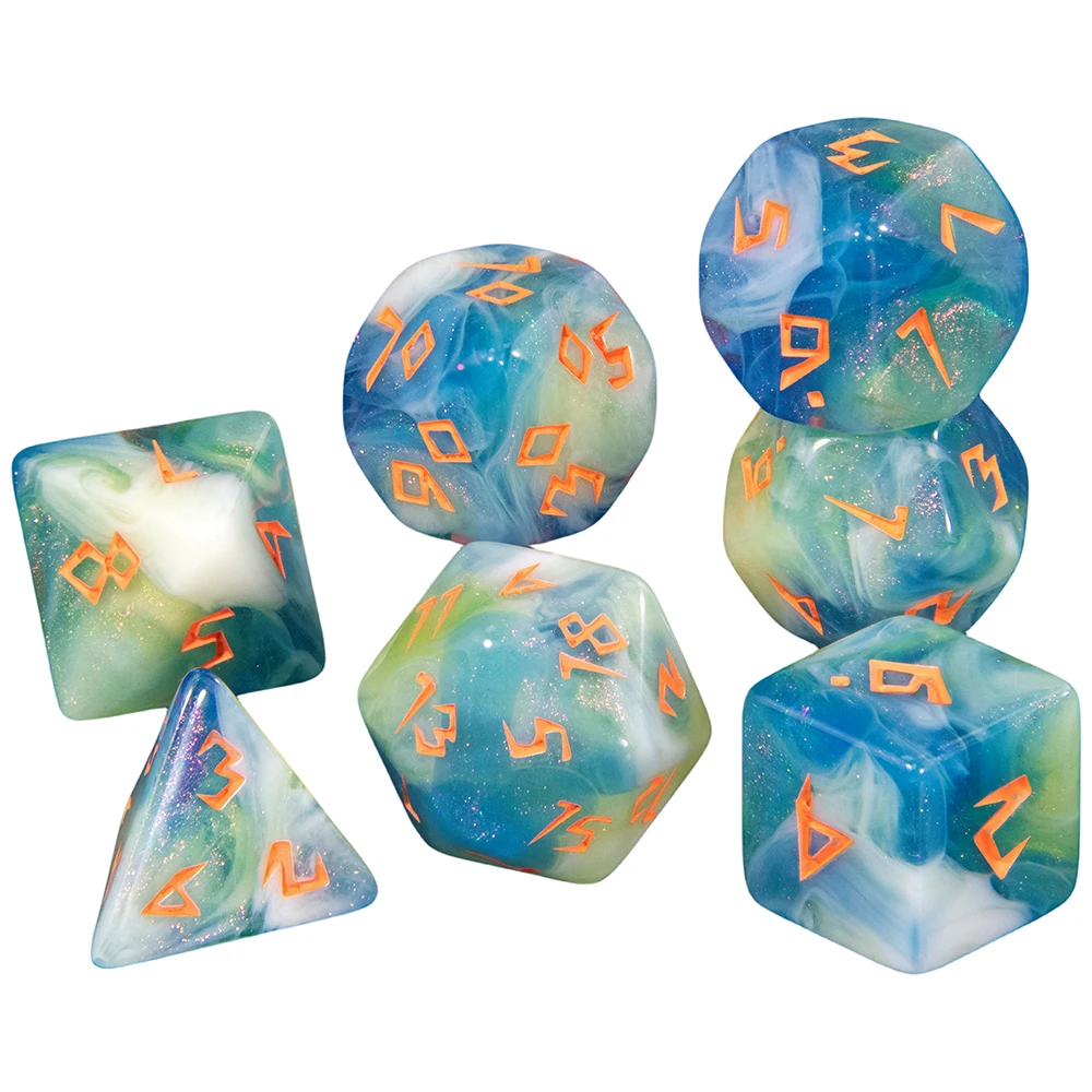 7PCS-Set-Polyhedral-Dice-Set-D4-D20-Mixing-Colors-Dice-of-Glitter-for ...