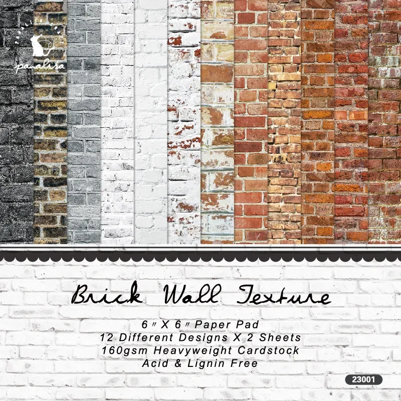 12-Sheet-6-Brick-Wall-Texture-Backdrop-Cardstock-Craft-Paper-Junk ...