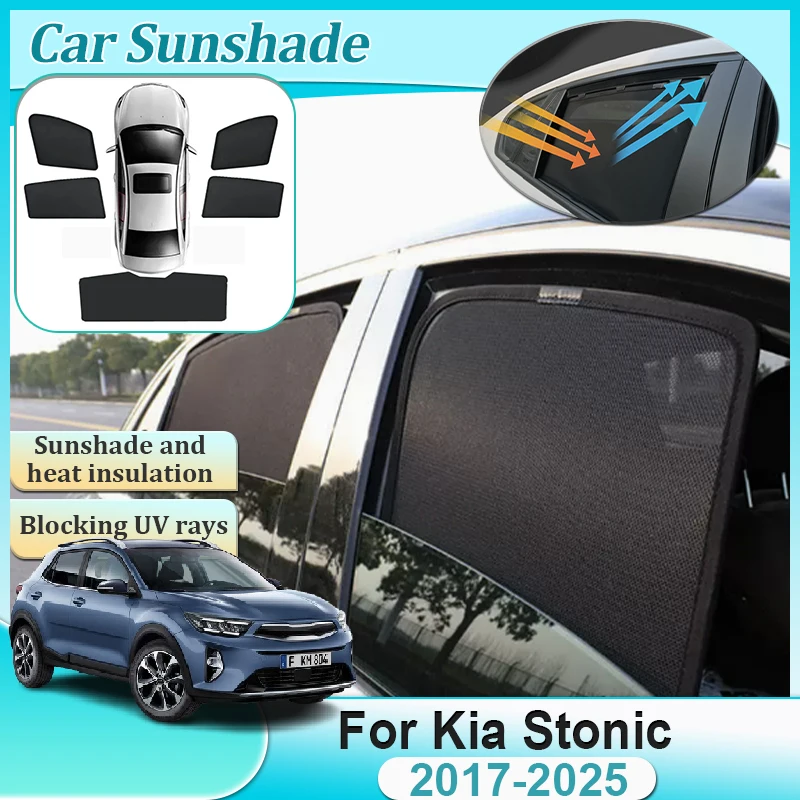 For Kia Stonic Accessories YB CUV 2017-2025 Magnetic Sunshade Sunscreen ...
