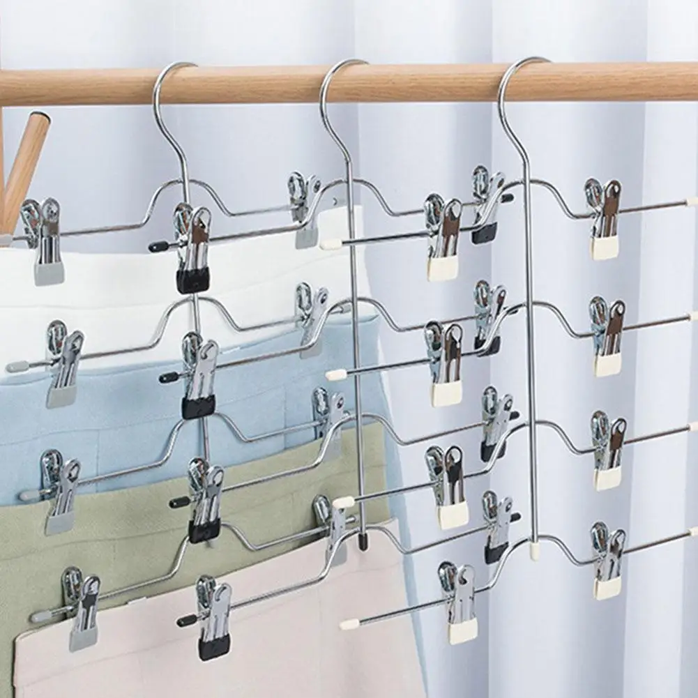 공간 절약형 스커트 옷걸이 4 단 팬츠, 옷장, 스커트, 바지, 청바지, 스카프, 옷 정리 및 보관| | - AliExpress