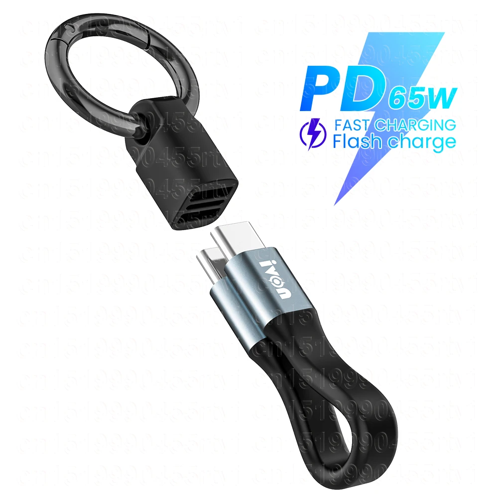 PD 65W USB Type C To USB C Data Cable For Huawei Samsung Xiaomi ...