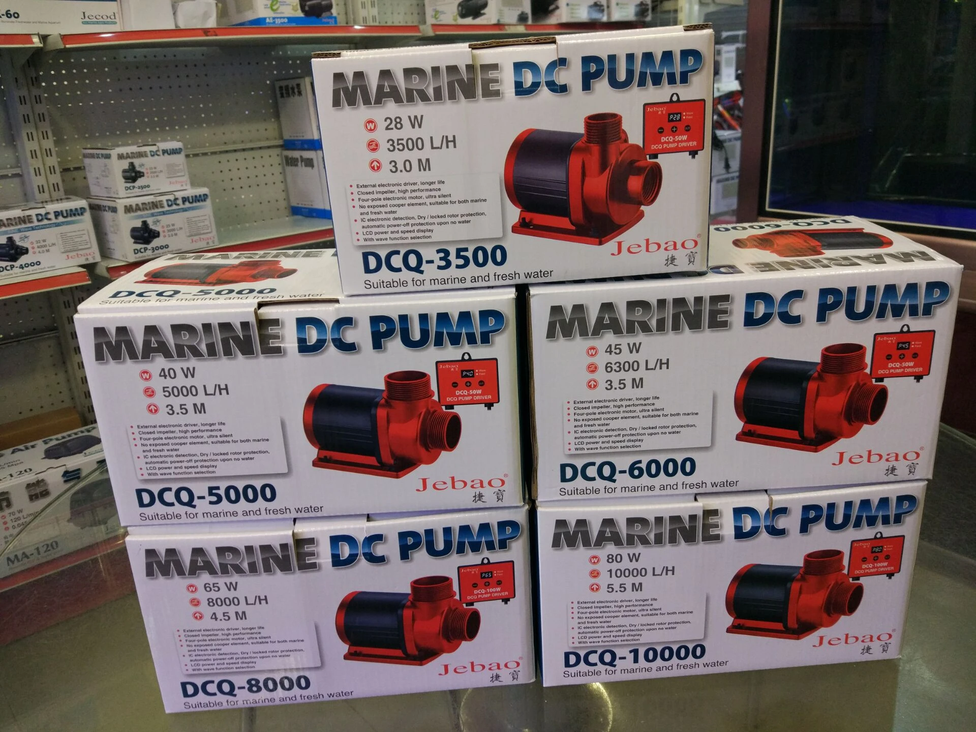 Jebao DCQ3500 5000 6500 10000 LCD Display Controllable DC Return Water ...