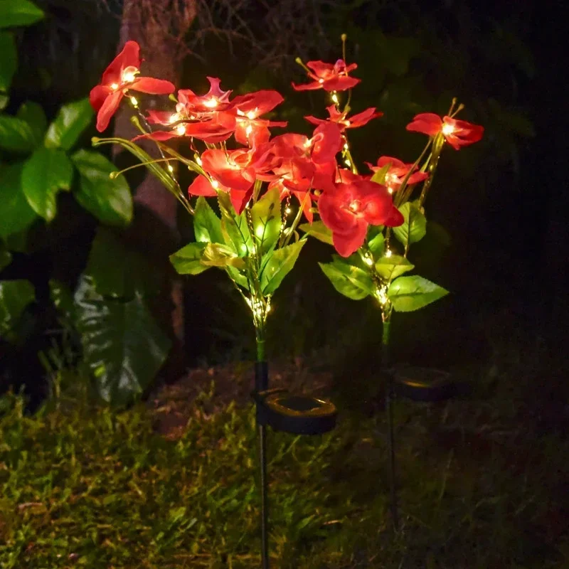 Courtyard Garden Party Decoration Outdoors Light LED Dimulation Flower ...