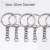 Silver Plated Metal Blank Keyring Keychain Split Ring Keyfob Key Holder ...
