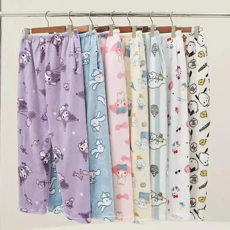 Sanrio-Anime-Kuromi-My-Melody-Cinnamoroll-Flannel-Pajamas-Pants-Pj ...