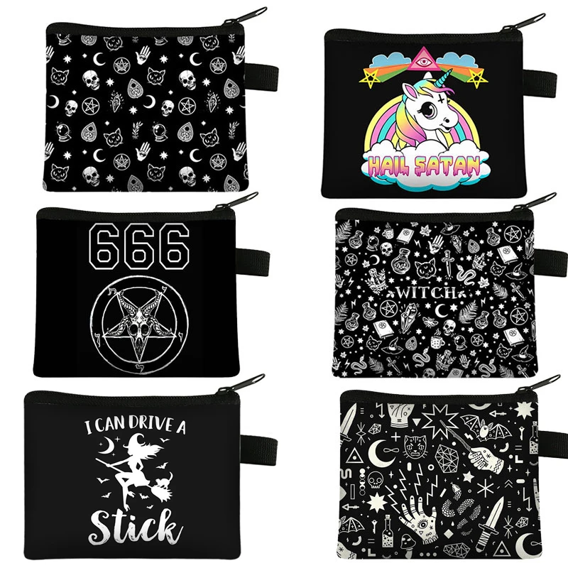 Horror-Witch-Voodoo-Wicca-Coin-Purse-Unique-Witchcraft-Black-Cat-Mini ...