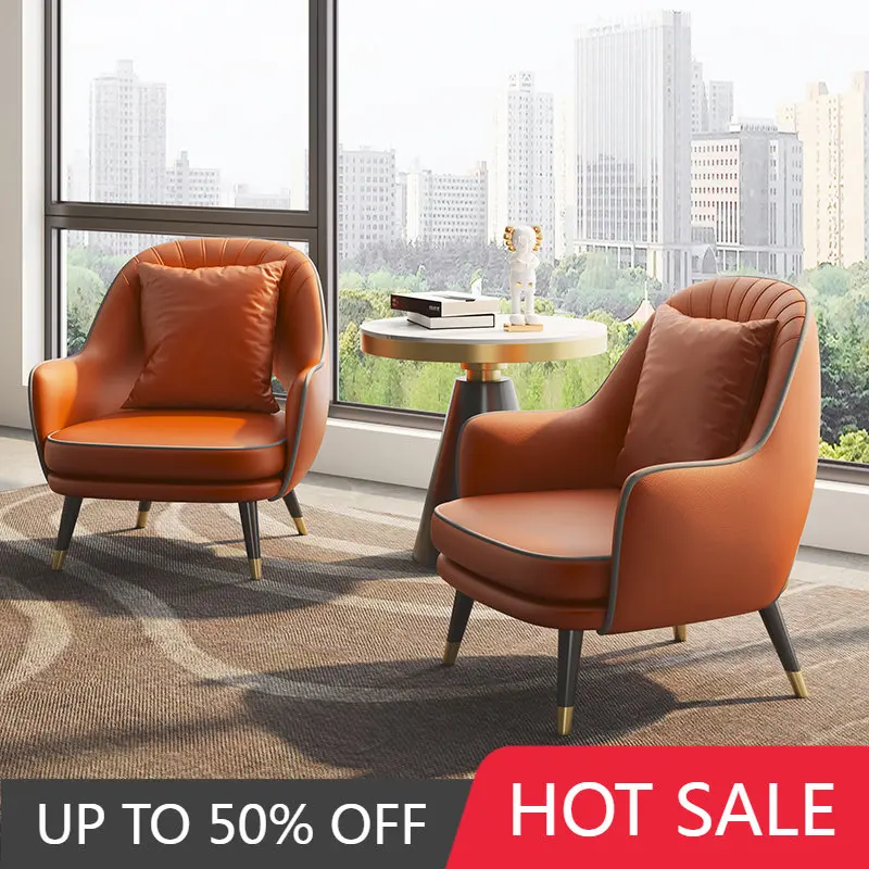 Single-Brown-Sofa-Simple-Comfortable-Designer-Modern-Living-Room-Sofa ...