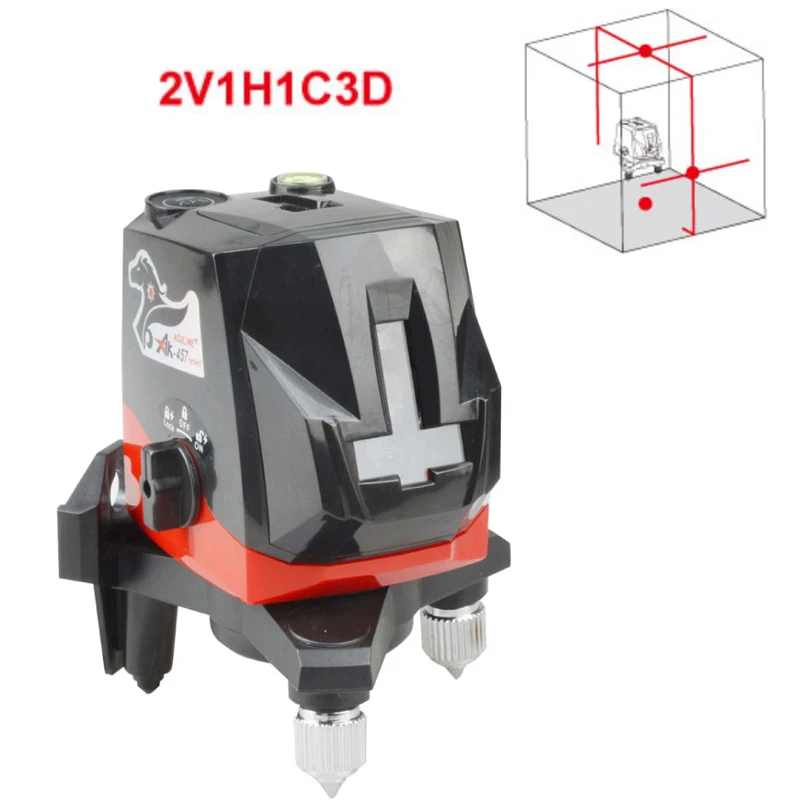 Laser-Level-3-Lines-3-points-Red-Line-360degree-Self-leveling-Cross ...
