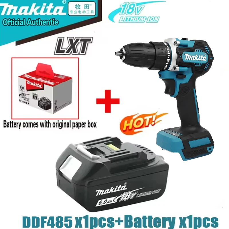 🎍Makita DDF485 Brushless Cordless Drill: 18V Power, 1800RPM High ...