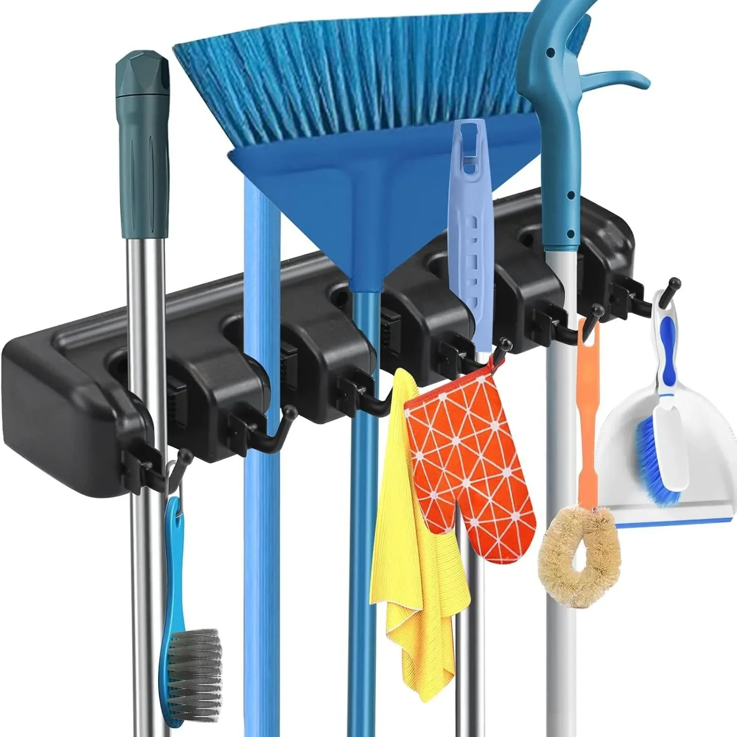 Wall-Mounted-Mop-Holder-Multi-Functional-Broom-Hanger-Shelf-3-4-5 ...