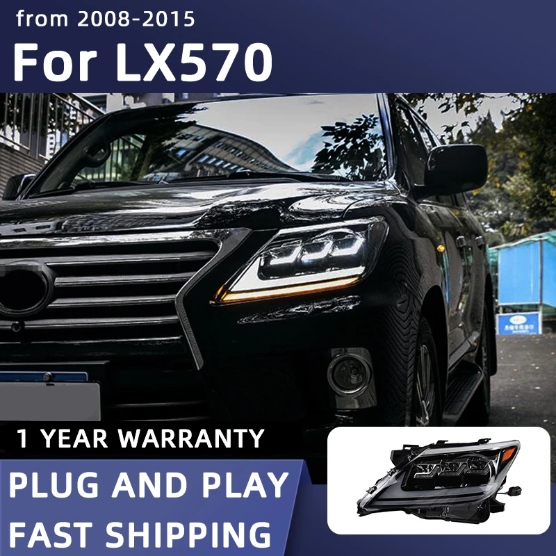 Car Styling Headlights for LX570 LED Headlight 2008-2015 LX570 Head ...