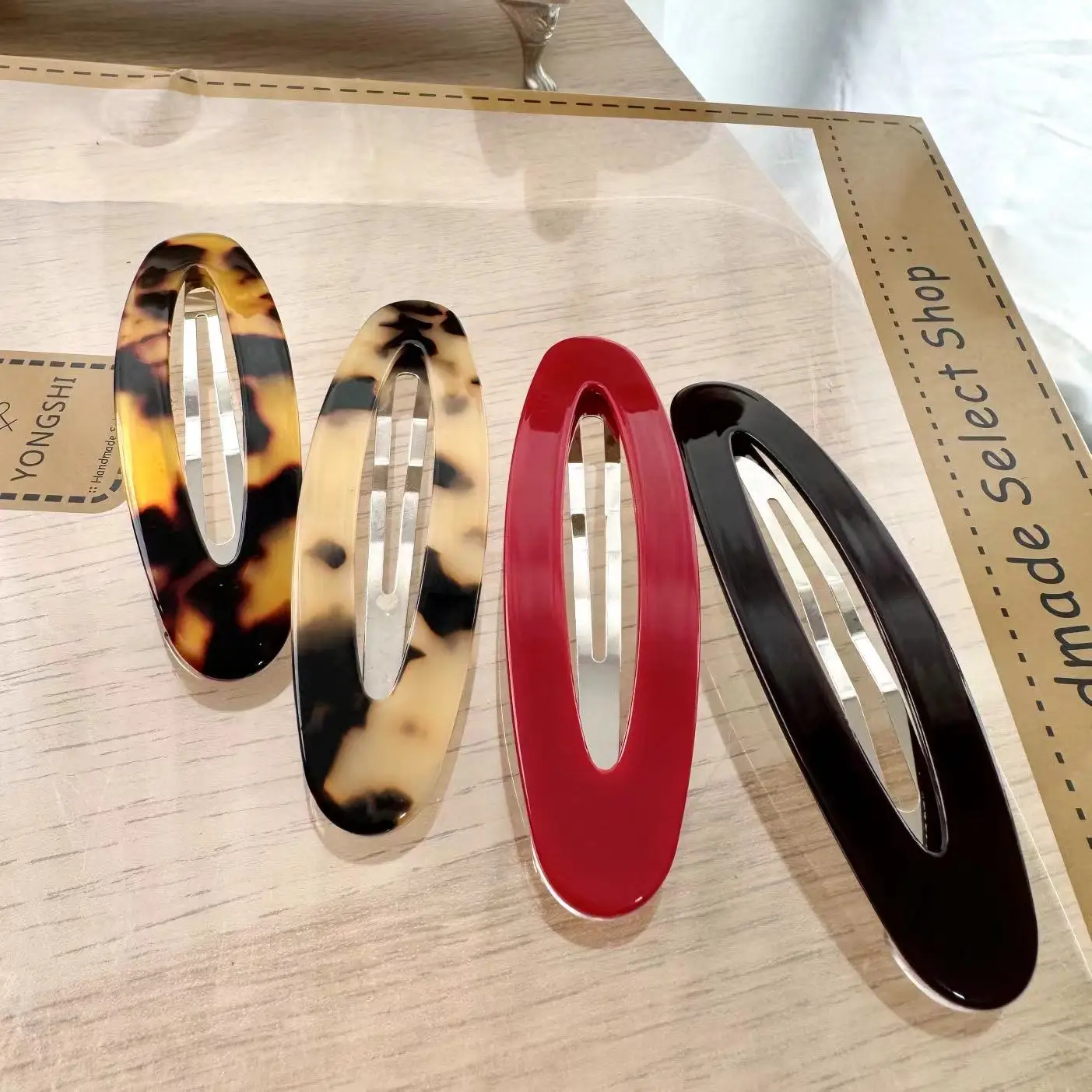 Bobbypins-de-moda-francesa-para-ni-as-y-mujeres-pinzas-grandes-para-el ...