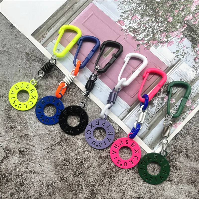 Key-Strap-Color-Rope-Keychain-Plastic-Carabiner-Lanyard-School-Bag ...