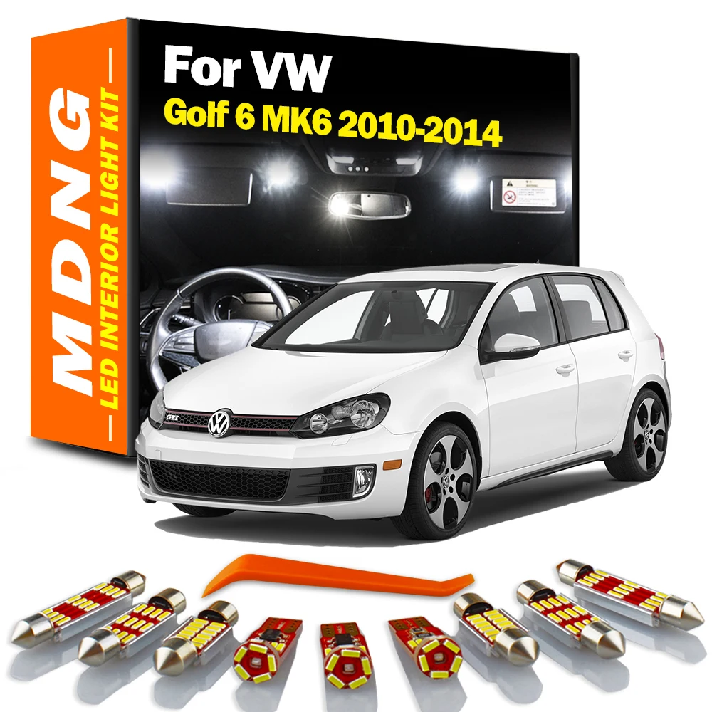 MDNG-14Pcs-LED-Bulbs-Interior-Map-Dome-Light-Kit-For-Volkswagen-VW-Golf ...
