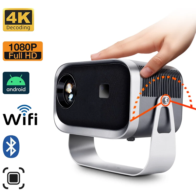 AUN A003 Ultra Portable Projector Mini Home Theater Android 11 WIFI ...