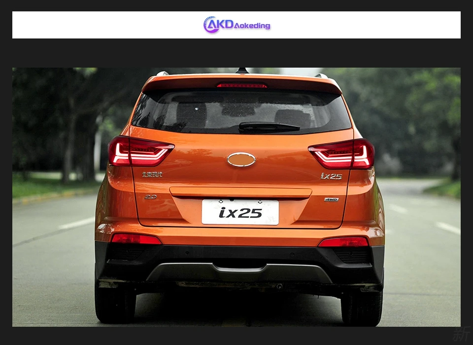 Hyundai Ix25 Tail Lights 2013-2018 Creta Led Tail Lamp Light Led Drl ...