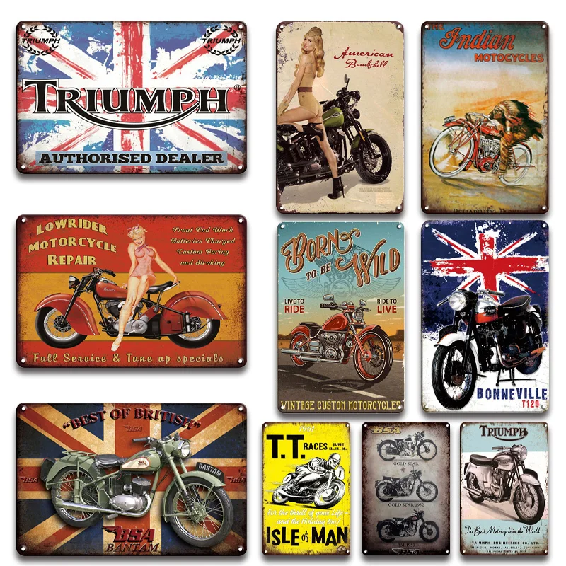 Triumph Motorcycle Posters And Signs