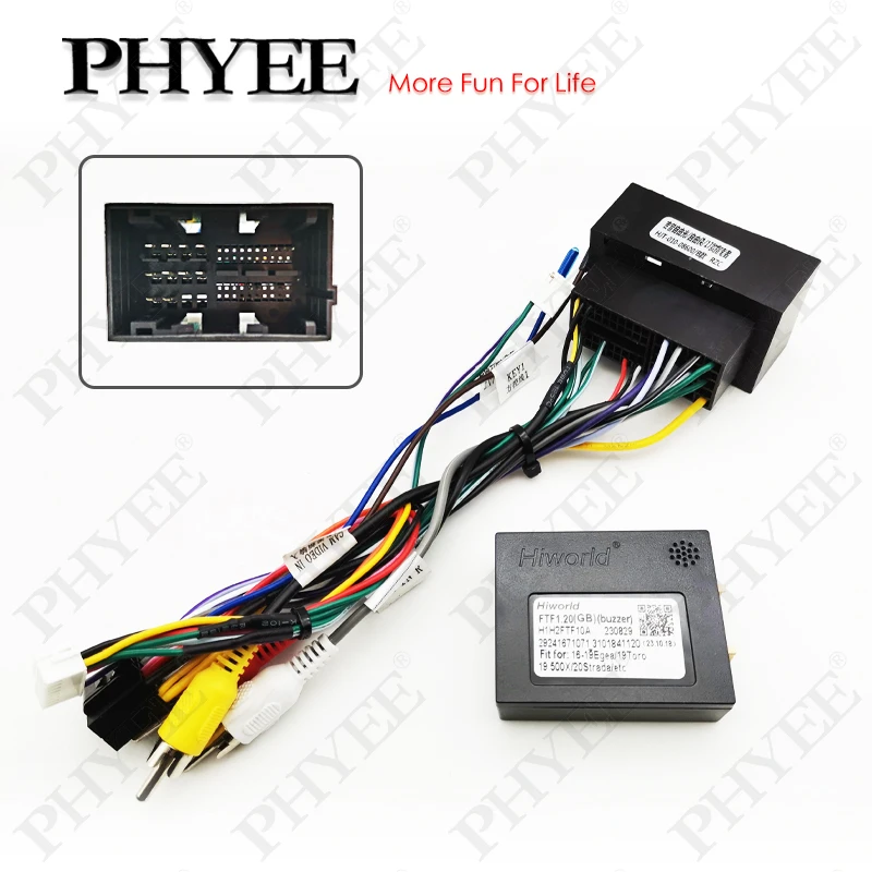 Wiring-Harness-CAN-Bus-Decoder-Car-Android-16-Pin-Plug-to-52-Pin ...