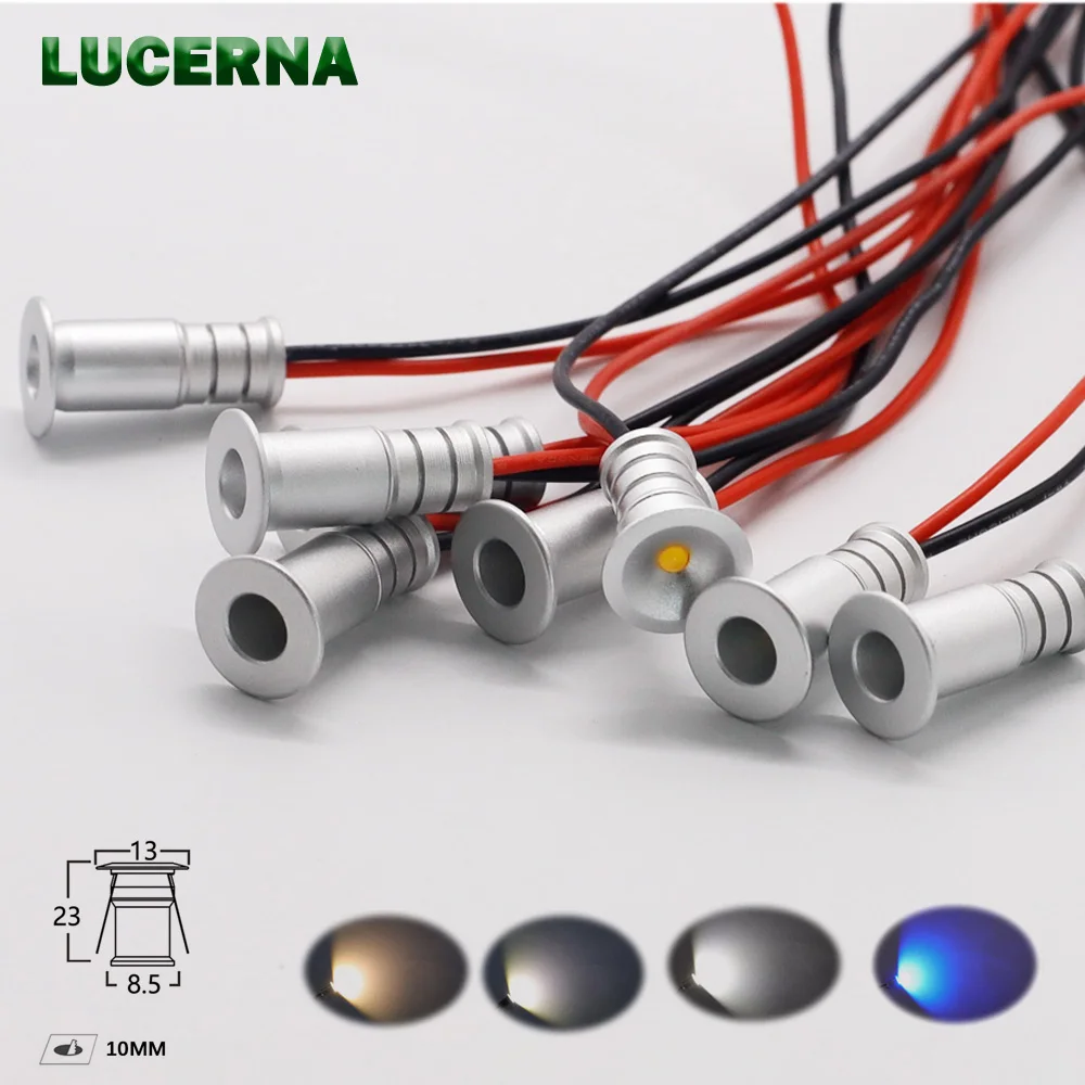 12V-Super-Mini-LED-Spotlights-10mm-Cutout-10PCS-Recessed-Dimmable ...