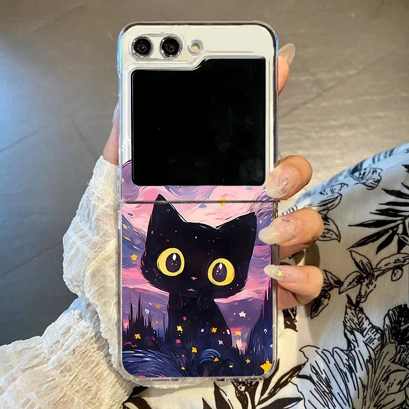 Funny-Cute-Cartoon-Black-Cat-Phone-Case-for-Samsung-Galaxy-Z-Flip6 ...