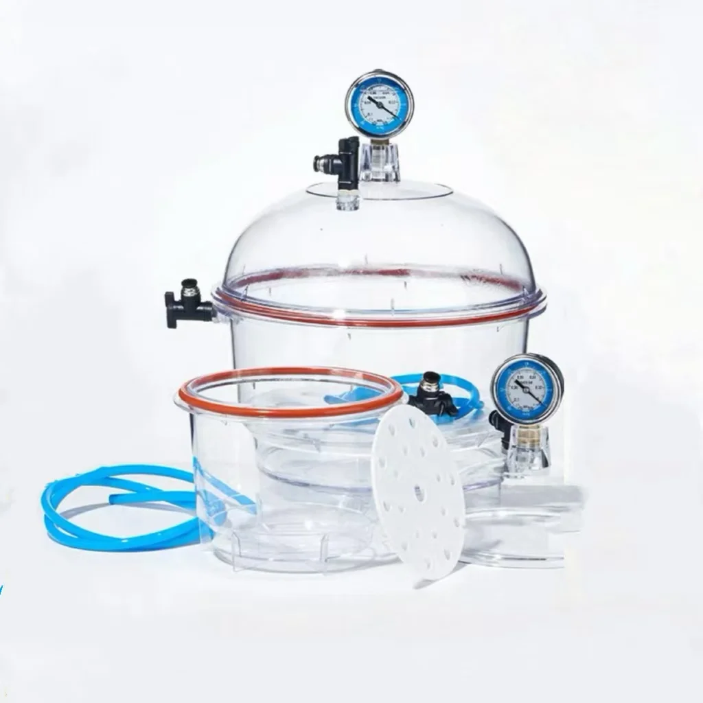 150MM Laboratory Plastic Vacuum Dryer Transparent Vacuum Drying Vessel ...