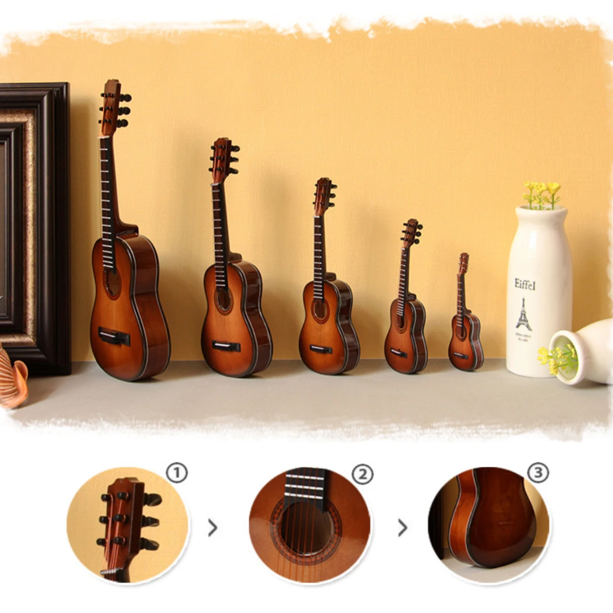 Mini-classical-guitar-figure-notched-corner-doll-musical-instrument ...