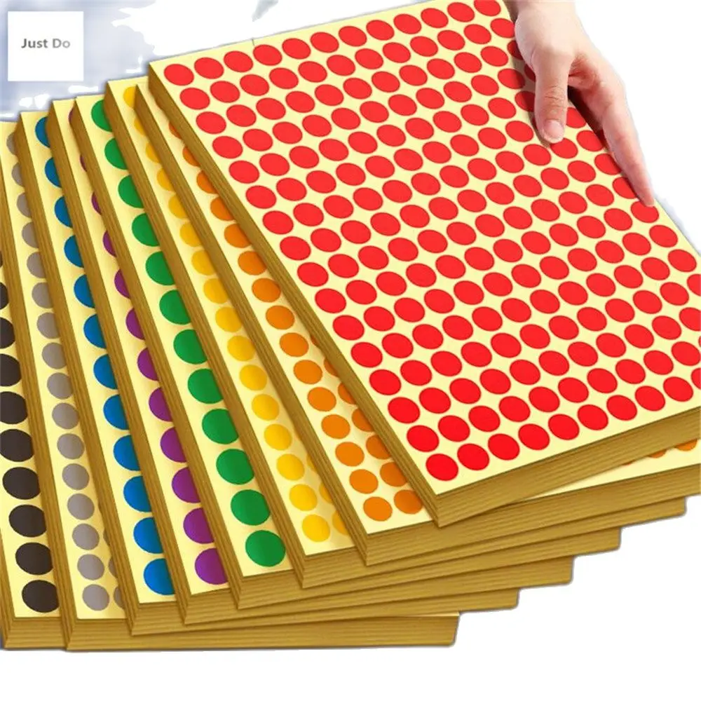 Autocollants-ronds-color-s-10mm-2475-15-feuilles-sac-accessoires-de ...