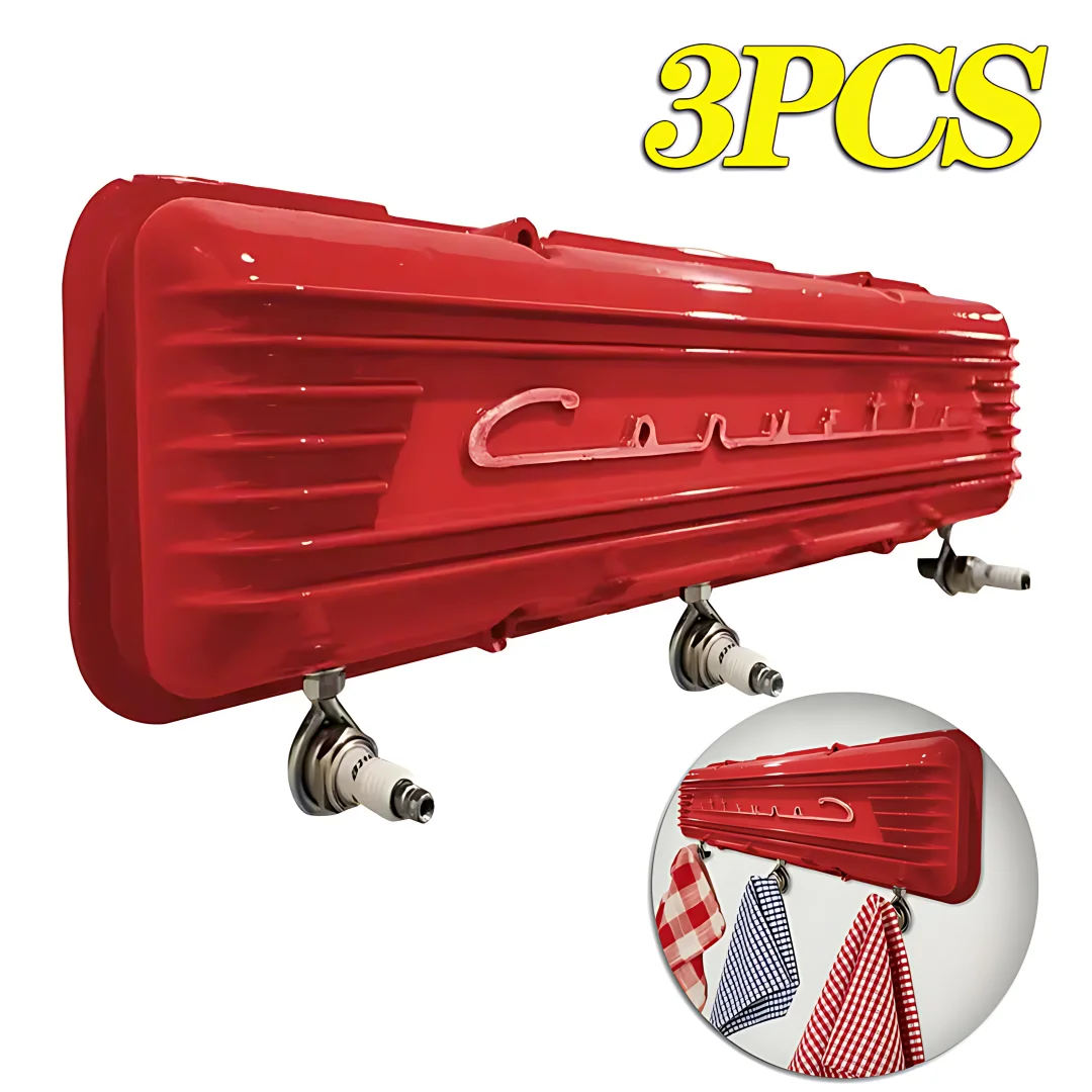 3PCS Vintage Garage Spark Plug Decorative Stand Key Necklace Organiser ...