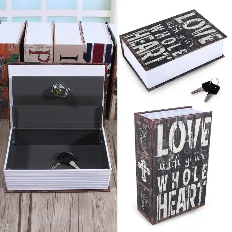 1PC Secret Money Hidden Safe Security Dictionary Book Shape Key Box For ...