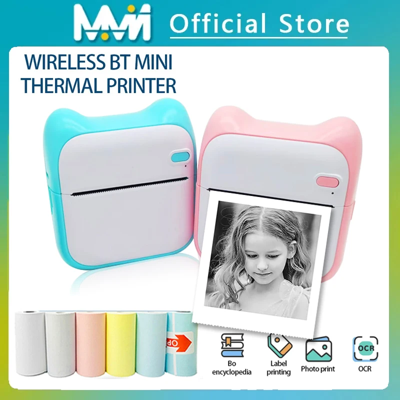 Mini-Printer-Bluetooth-Pocket-Thermal-Printer-Inkless-Portable-Sticker ...