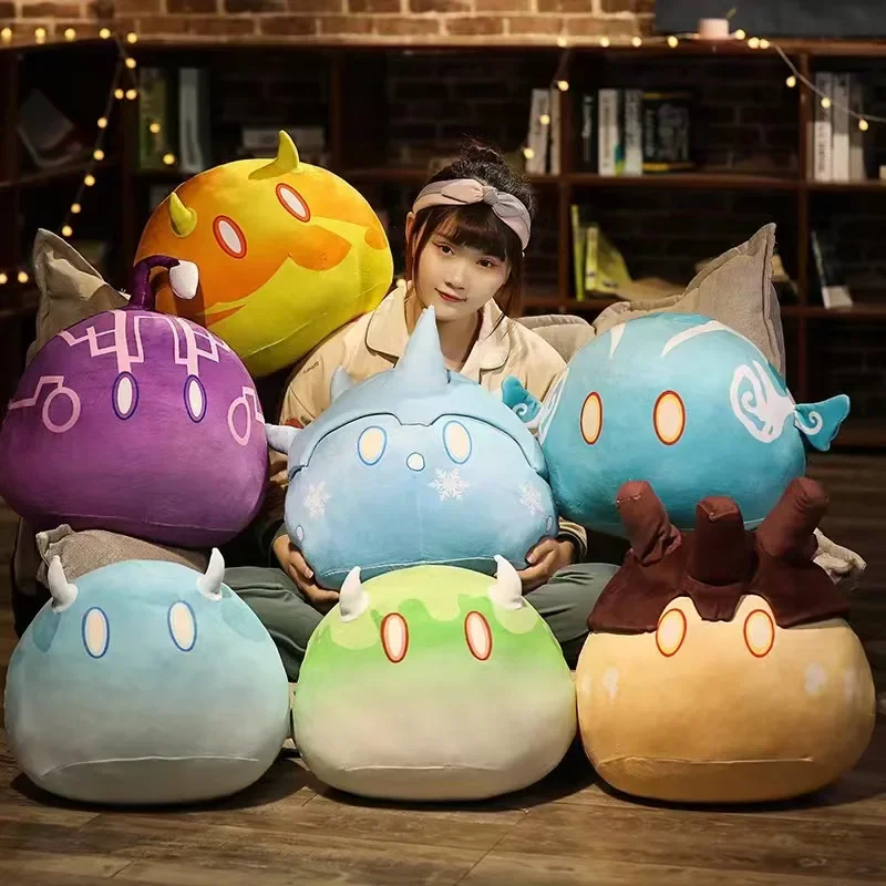 Genshin-Impact-Slime-Plush-Toys-Anime-Doll-Element-Anemo-Electro-Pyro ...