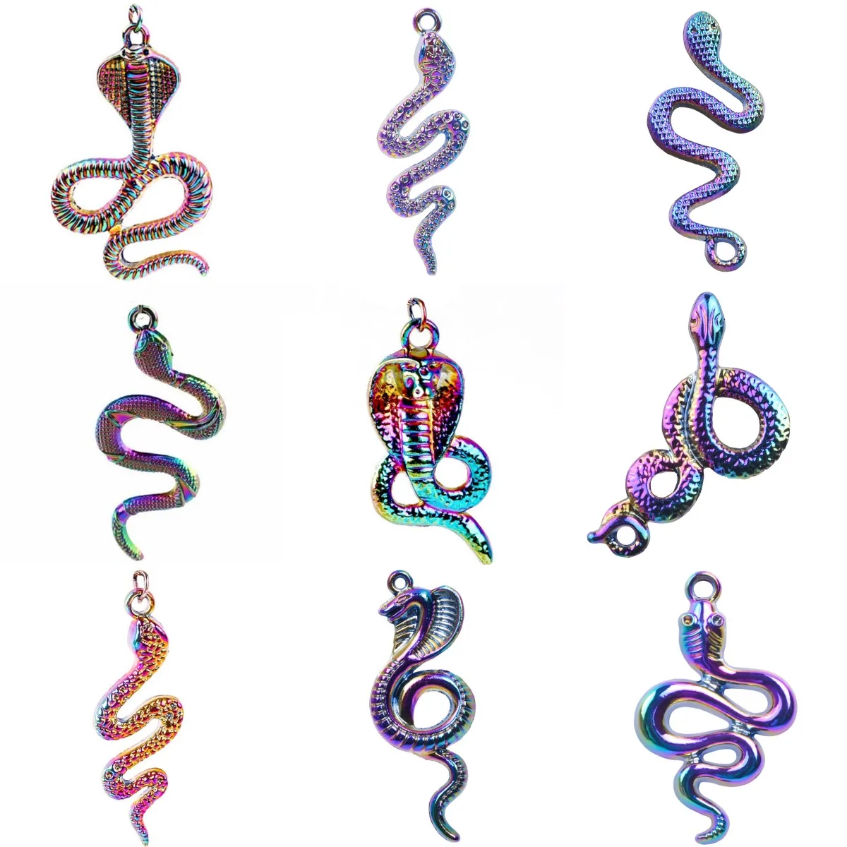 6pcs-Rainbow-Metal-Animal-Snake-Charms-For-Jewelry-Making-DIY-Punk ...