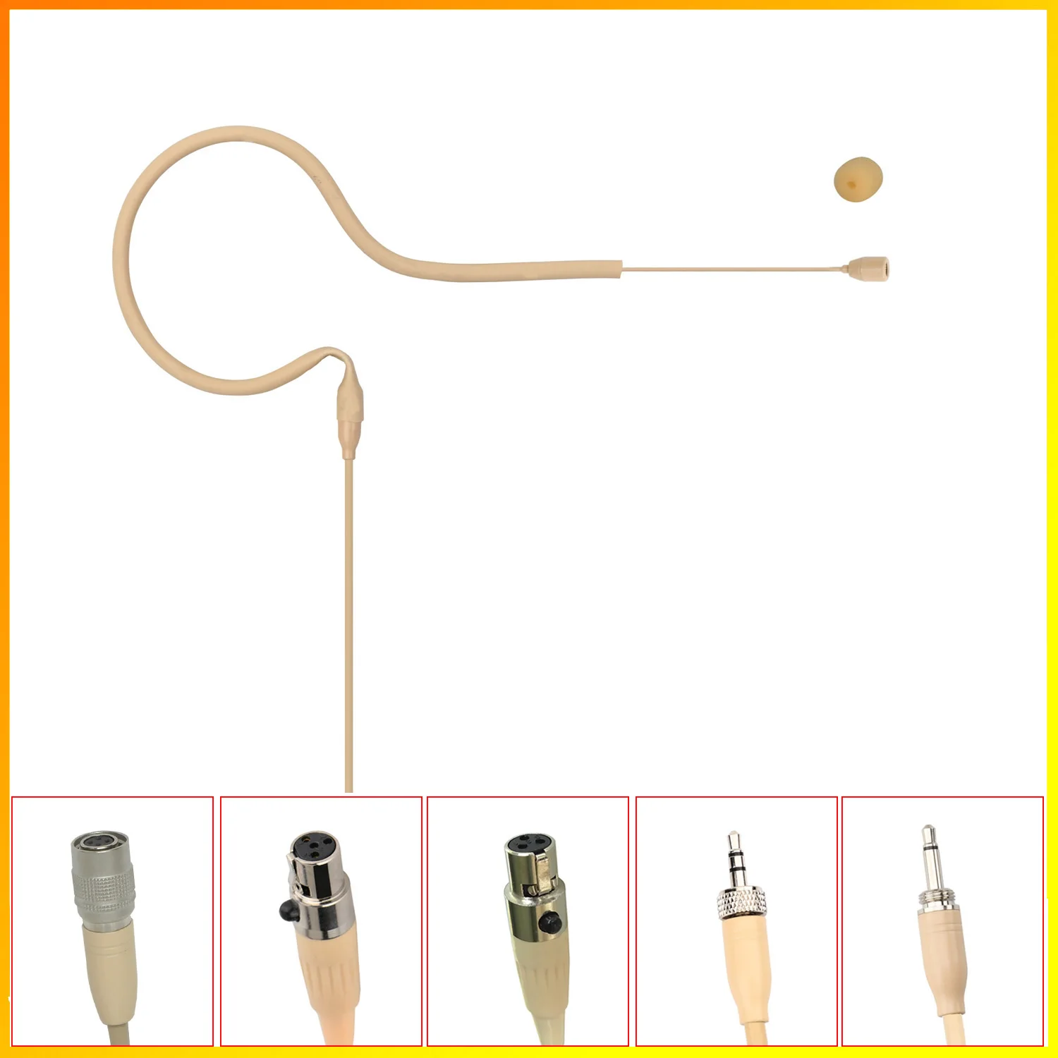 3 pin 4 pin Mini Single Ear hook Headset Microphone 3.5mm ...