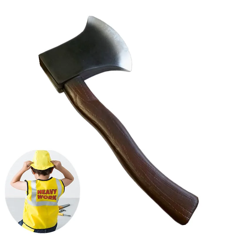 Toddler-Lumberjack-Costume-Props-Toys-Wooden-Appearance-Axe-Party-Props ...