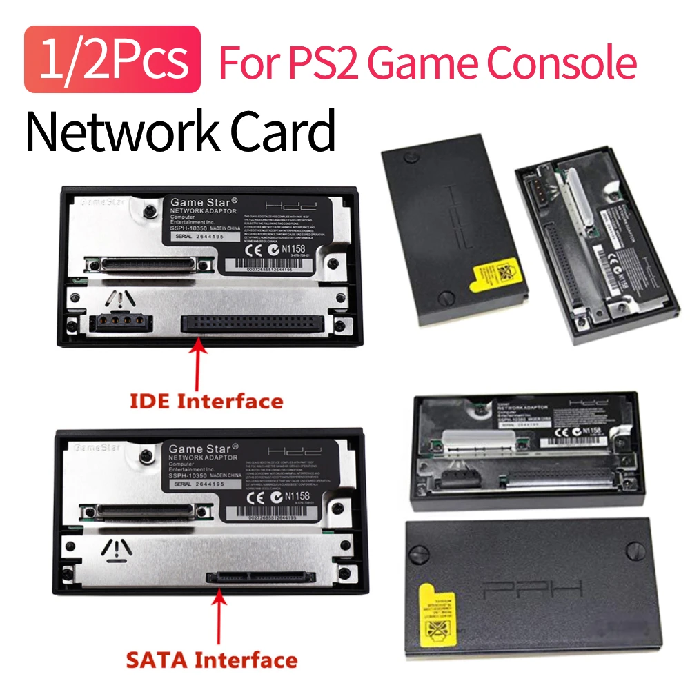 1/2Pcs For PS2 Game Console Portable Universal Network Card Adapter ...
